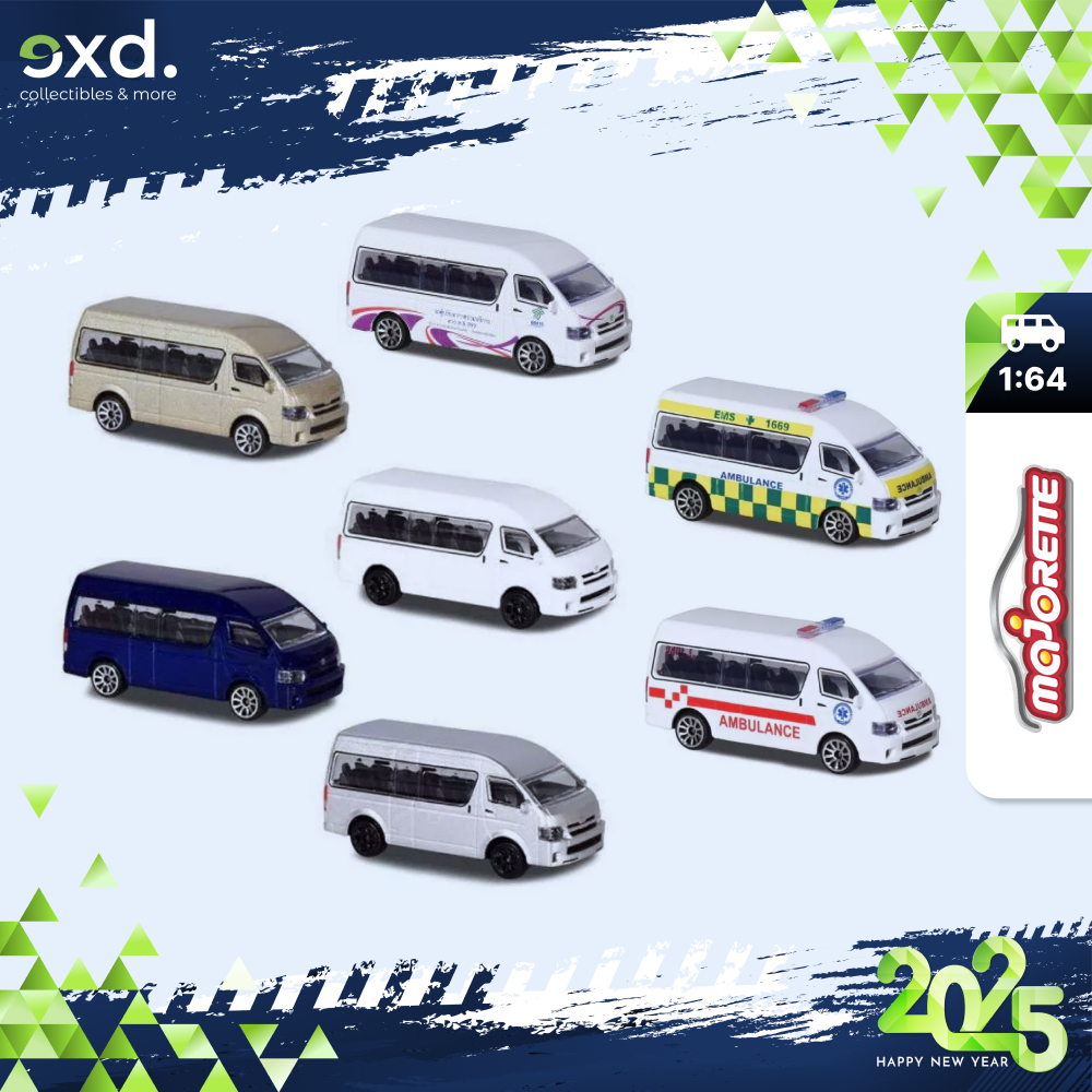 Toyota Hiace 1:64 | MAJORETTE | Hiace Series – Xe Mini Van Đồ Chơi Bé ...