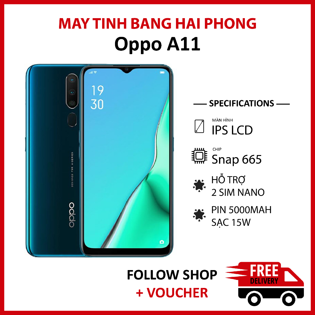 Điện thoại Oppo A11 ram 4/128GB, Pin 5000mAh siêu trâu, 2 sim giá rẻ | Shopee Việt Nam