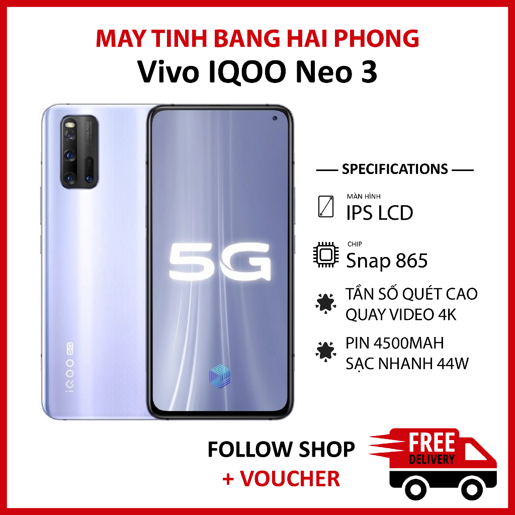 Điện thoại Vivo iQOO Neo 3 RAM 8/128GB chip Snapdragon 865 5G màn 144Hz | Shopee Việt Nam