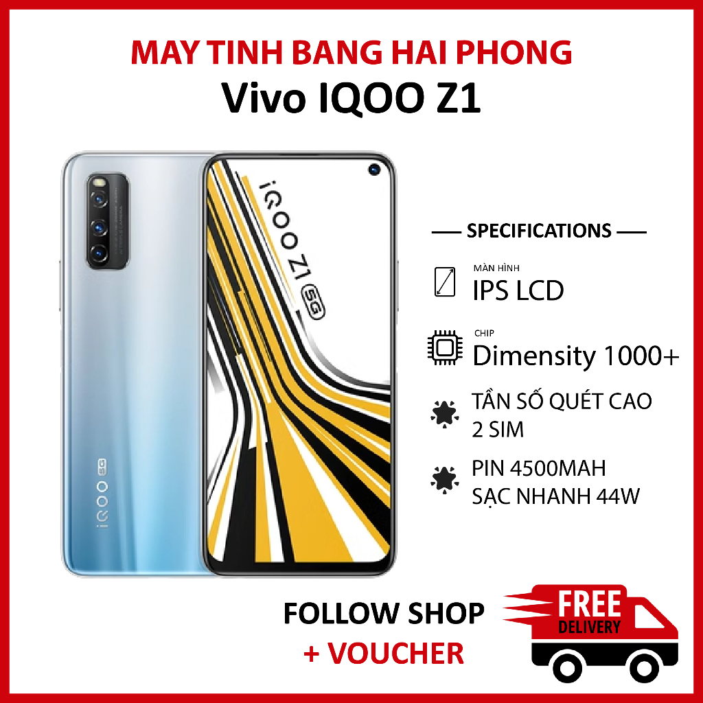 Điện thoại Vivo iQOO Z1 RAM 8/128GB chip Dimensity 1000+ màn Full HD+ 144Hz | Shopee Việt Nam