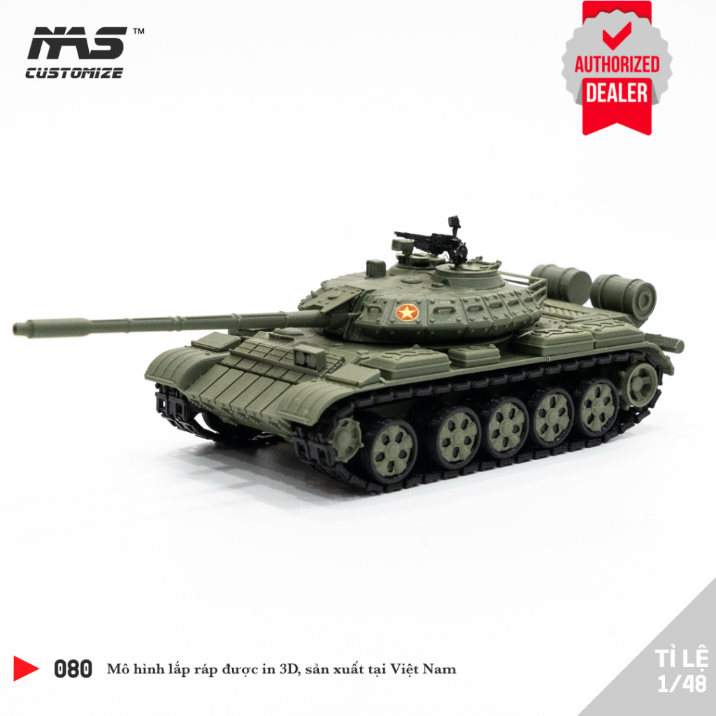 [NAS] Mô hình lắp ráp xe tăng Việt Nam T-54M tỉ lệ 1/48, mô hình xe tăng Việt Nam T54/55 M ...