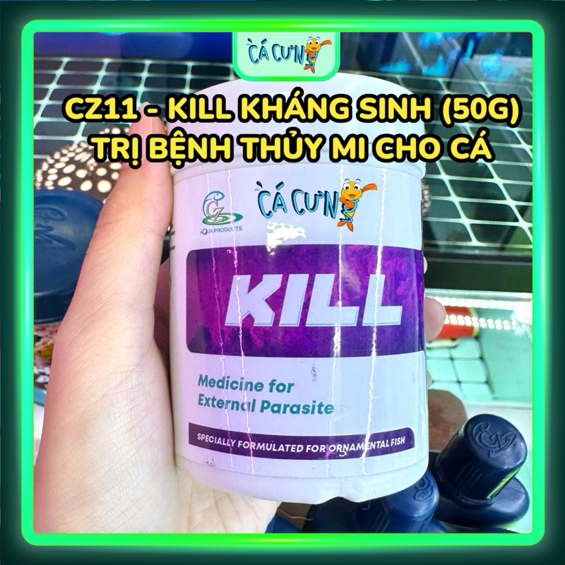 KILL CZ11 (50g) - Bột KS Xử lý các vấn đề nấm, kst làm sạch thức ăn cho cá cảnh (HÀNG CÔNG TY ...