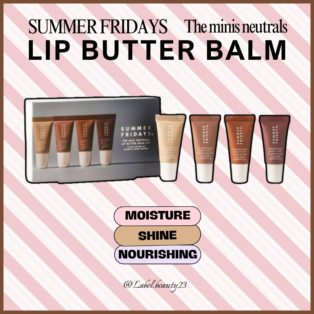 SẴN Set son dưỡng mini Summer Fridays The Mini Neutrals Lip Butter Balm ...