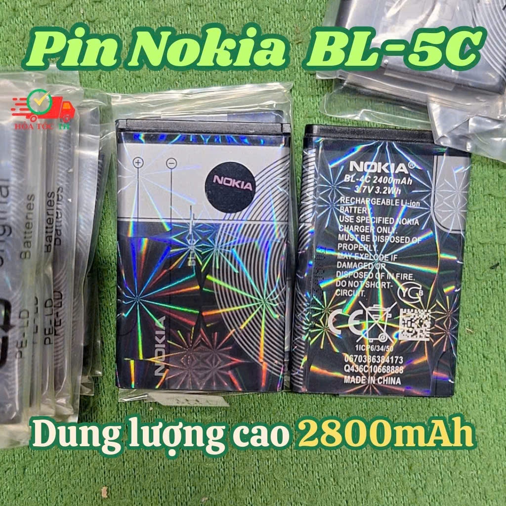 Pin Nokia BL- 5C Pin Nokia BL - 4C pin chính hãng,Dung Lượng Cao 2800mAh,Pin ZIN hãng(BÀO HÀNH ...