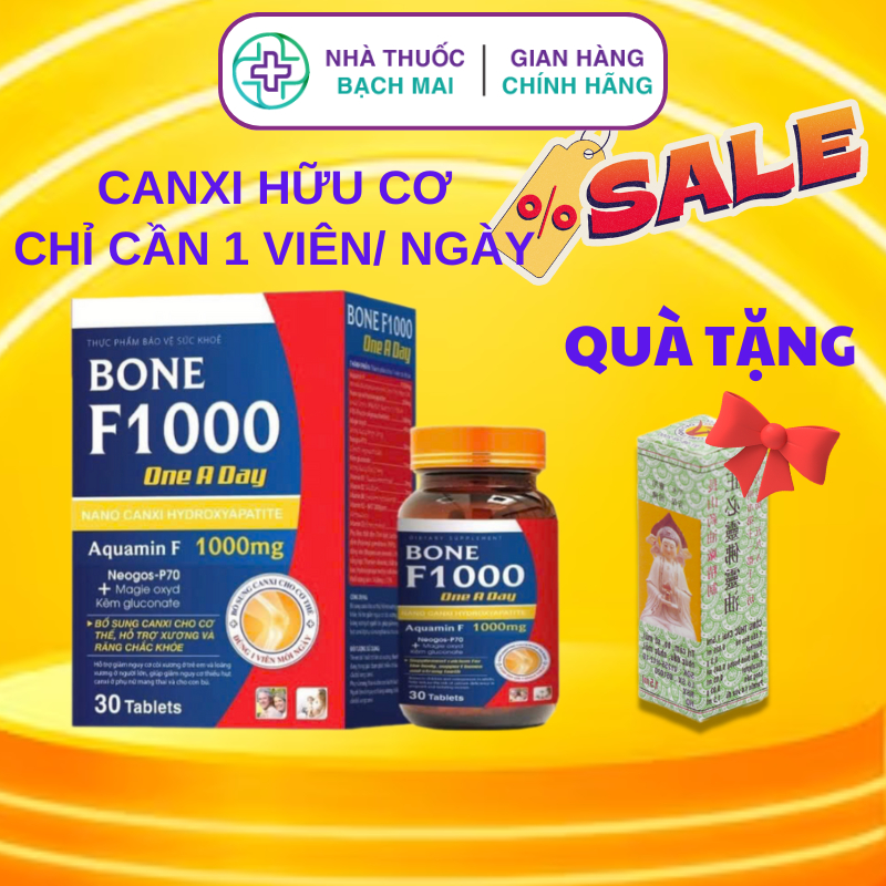Viên uống Canxi Nano Bone F1000 [CHỈ CẦN 1 VIÊN 1 NGÀY] hỗ trợ sức khỏe ...