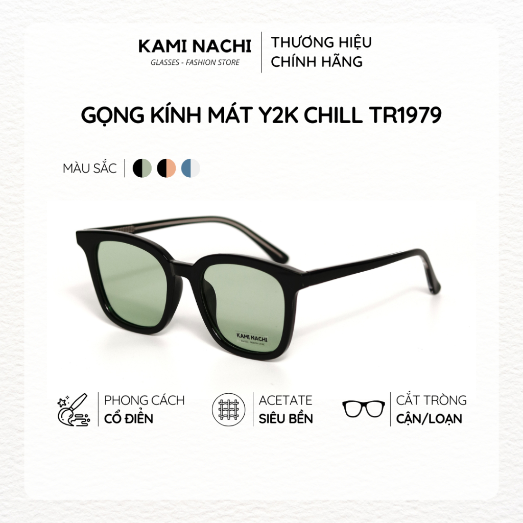 Kính mát phong cách Y2K phiên bản Chill chất liệu Nhựa TR90 mã TR1979 KAMI NACHI | Shopee Việt Nam