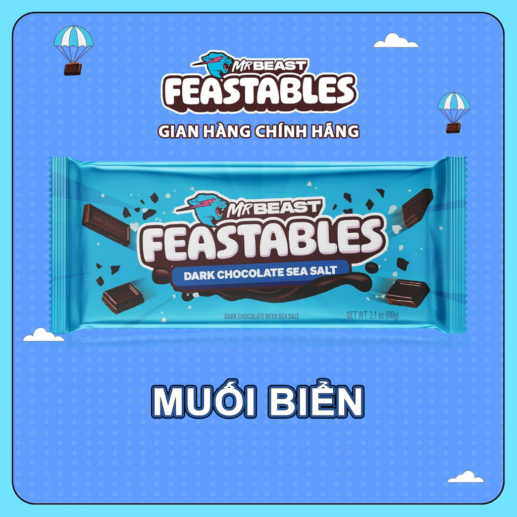 [Chính Hãng] Kẹo Socola Thanh MrBeast Chocolate Muối Biển 60g phiên bản ...