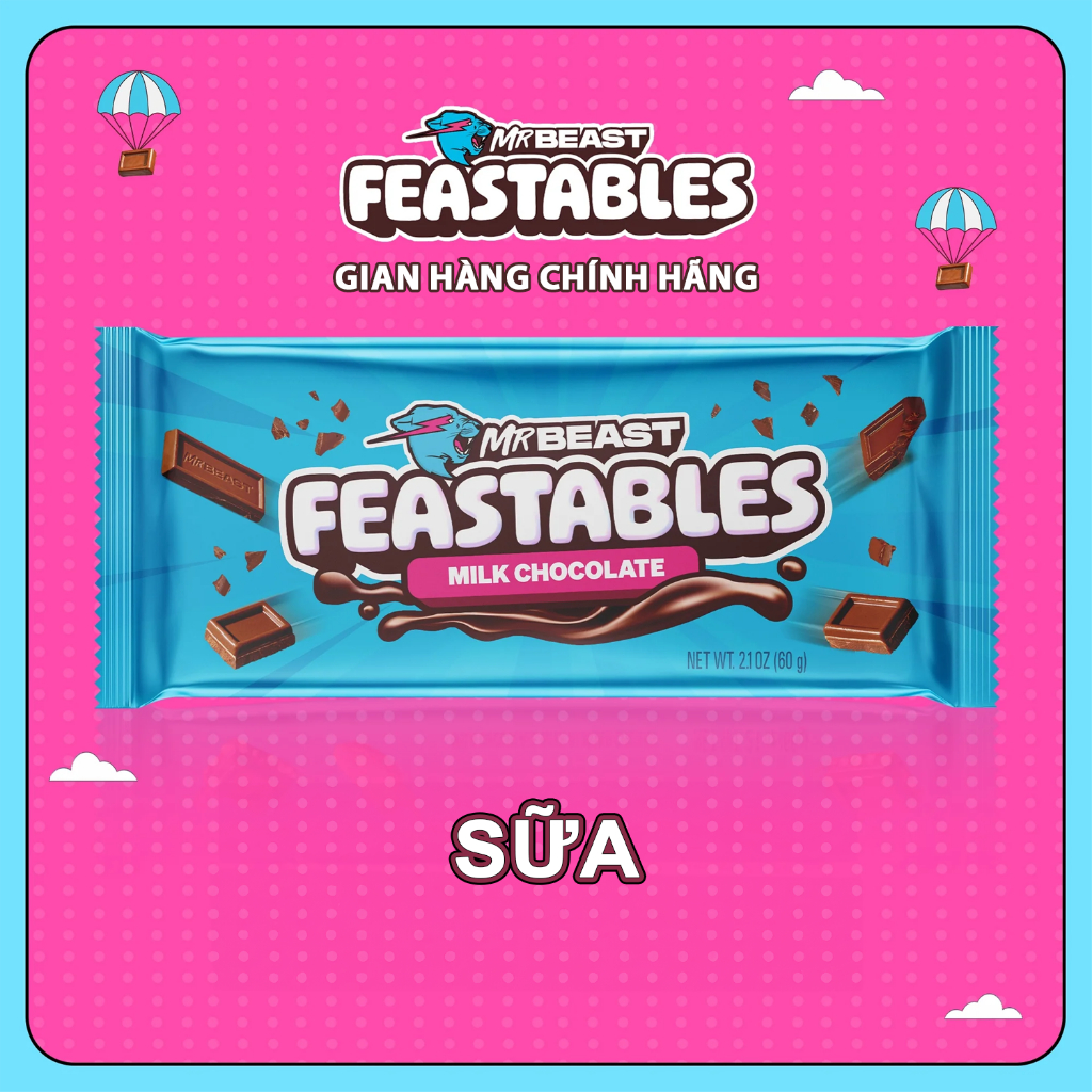 [Chính Hãng] Kẹo Socola Thanh MrBeast Feastables Chocolate Sữa 35g và ...