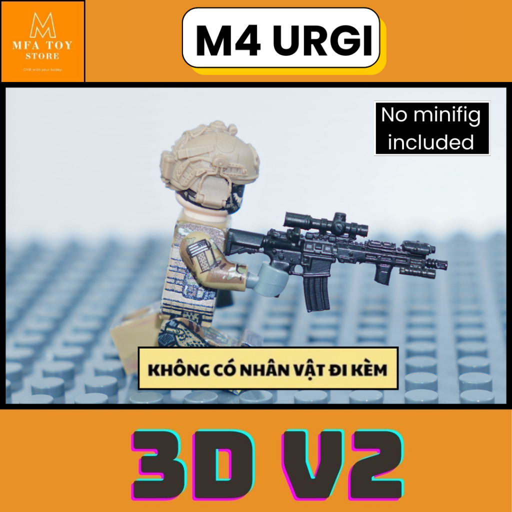 Đồ chơi lắp ráp swat army, mô hình lắp ghép quân sự -Trang bị in 3DV2 M4 URGI No.457 | Shopee ...