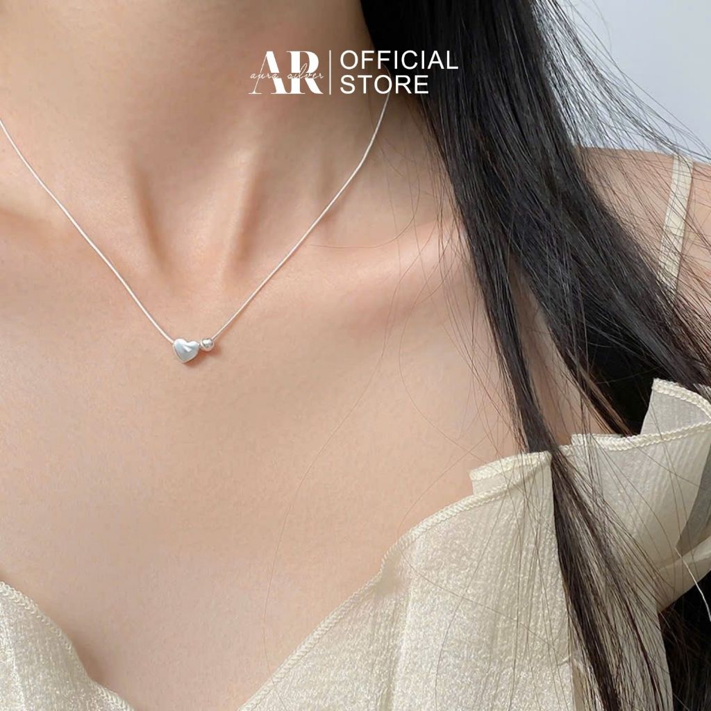 Vòng cổ TIMMY dây chuyền trái tim bạc nữ 925 -AURA SILVER-DC32 | Shopee Việt Nam