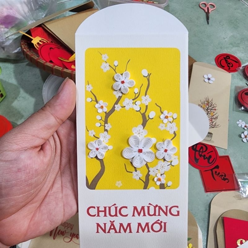Bao lì xì handmade( 1 cái kt 8.5x17.5cm) | Shopee Việt Nam