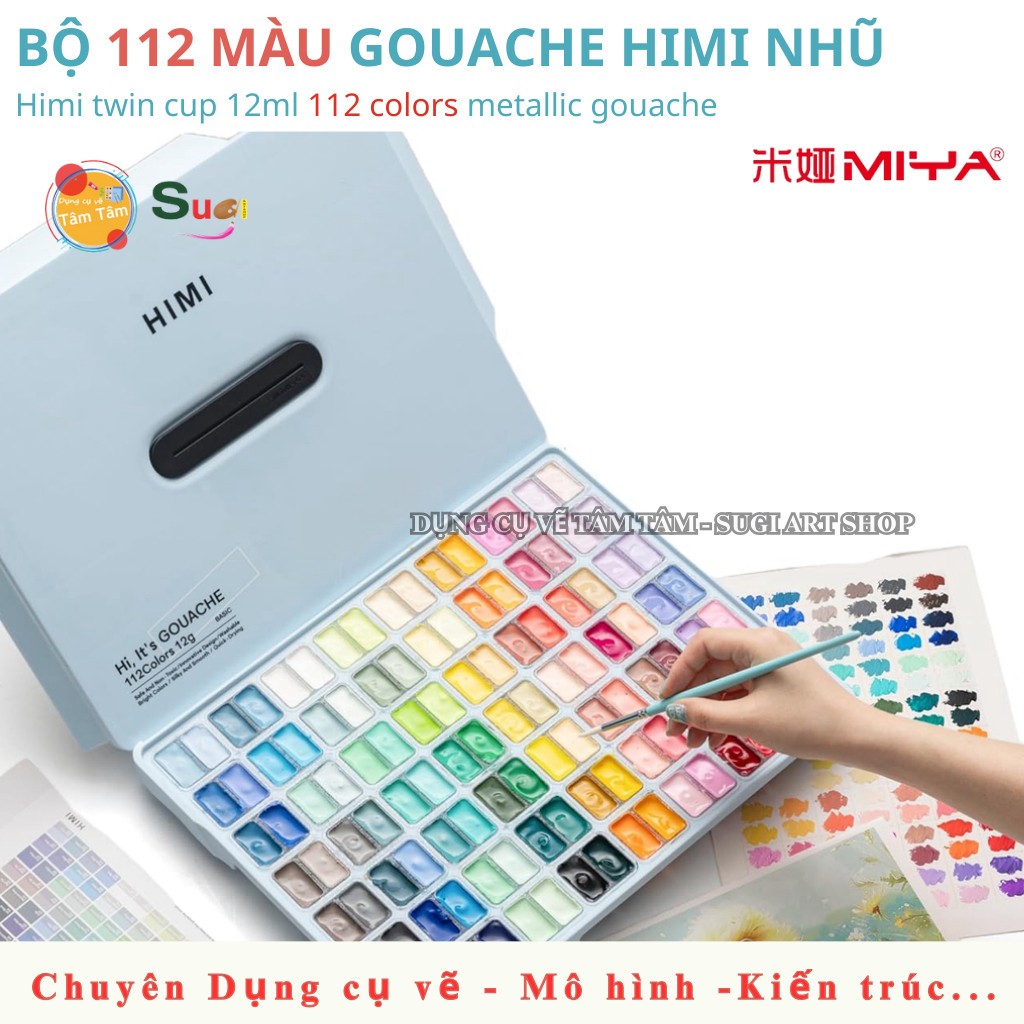 Himi Sinh đôi - Hộp 112 Màu Gouache HIMI Twins PHIÊN BẢN MỚI | Shopee ...