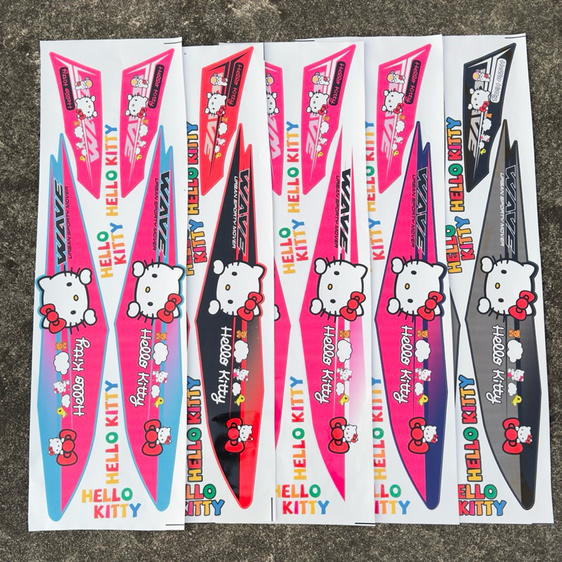 Tem Rời Hello Kitty Đủ Màu Sắc Dán Wave 50/100/110 Chuẩn Phom Cực Chất ...