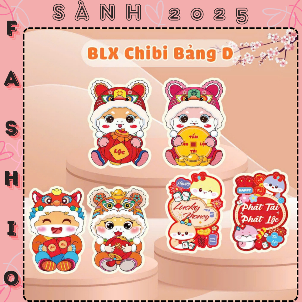 Bao Lì Xì Set 100 Lì Xì Chibi Phản Quang Bảng D Xuân Ất Tỵ 2025 ...