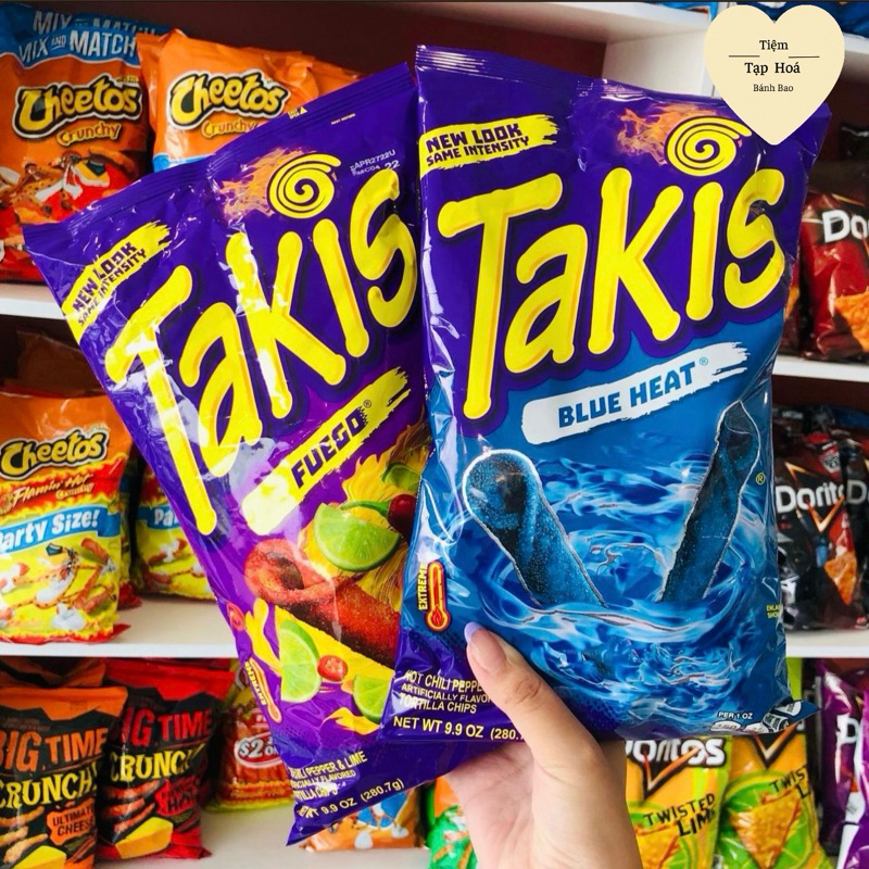 Bánh Takis Blue Heat Hot Chili Pepper Rolled Tortilla Chips - Size Lớn 280g 🇺🇸 | Shopee Việt Nam