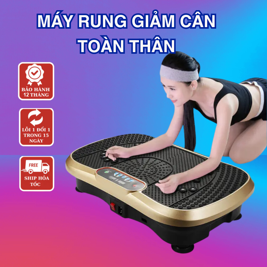Máy Rung Toàn Thân Giảm Cân Bản To 200W Điểu Chỉnh Tốc Độ Không Tiếng Ồn Giúp Thư Giãn TVQ Store ...