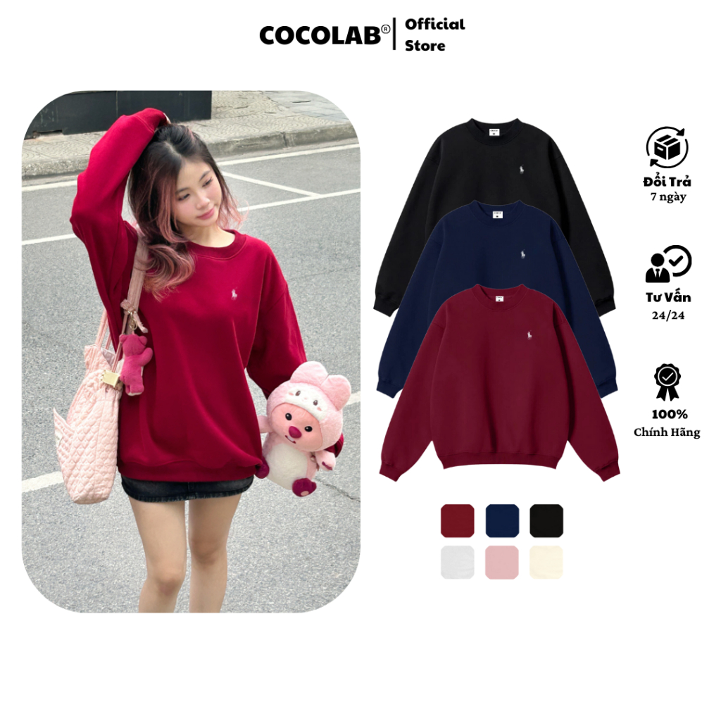 Áo Sweater Local Brand COCOLAB Unisex Premium Nỉ Lông Cáo Cao Cấp ...
