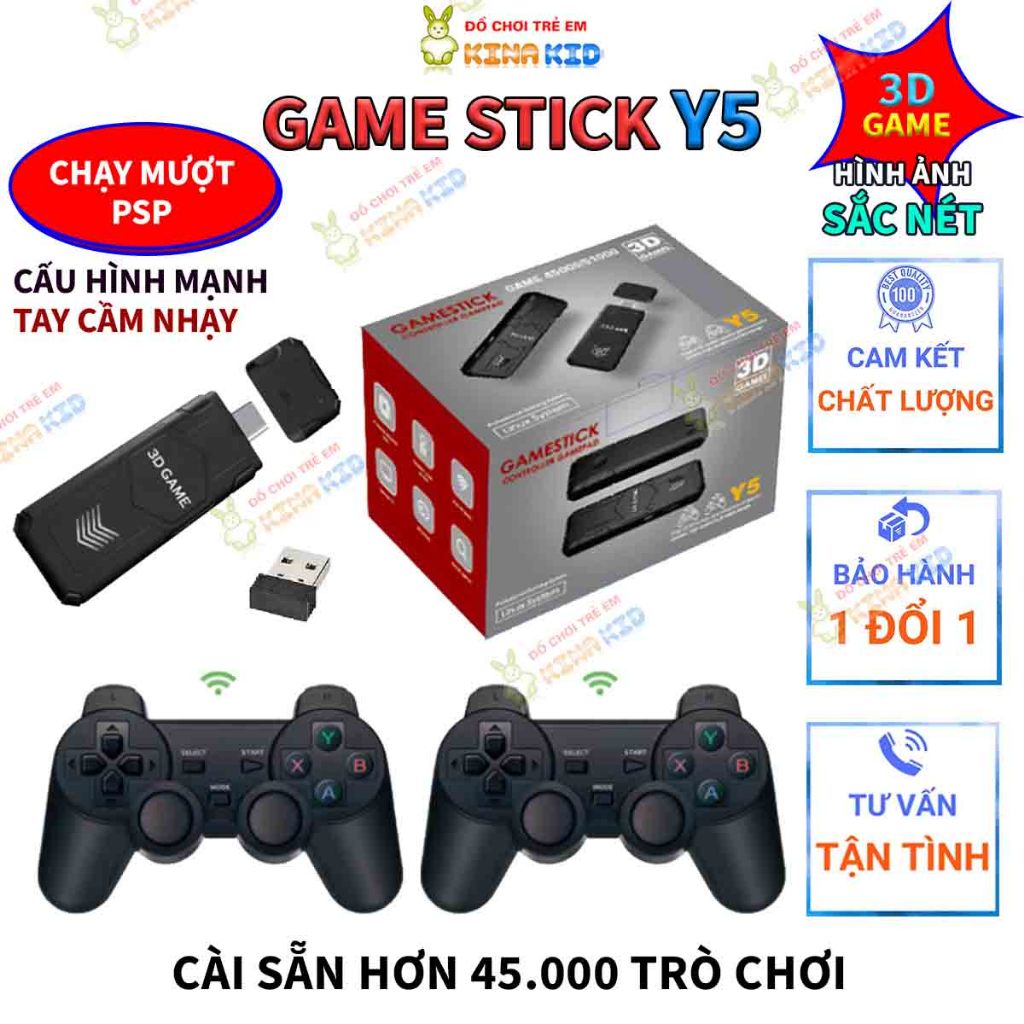 Máy chơi game stick PSP cao cấp Y5, Tay Cầm Không Dây Tốt, Kết Nối Tivi ...