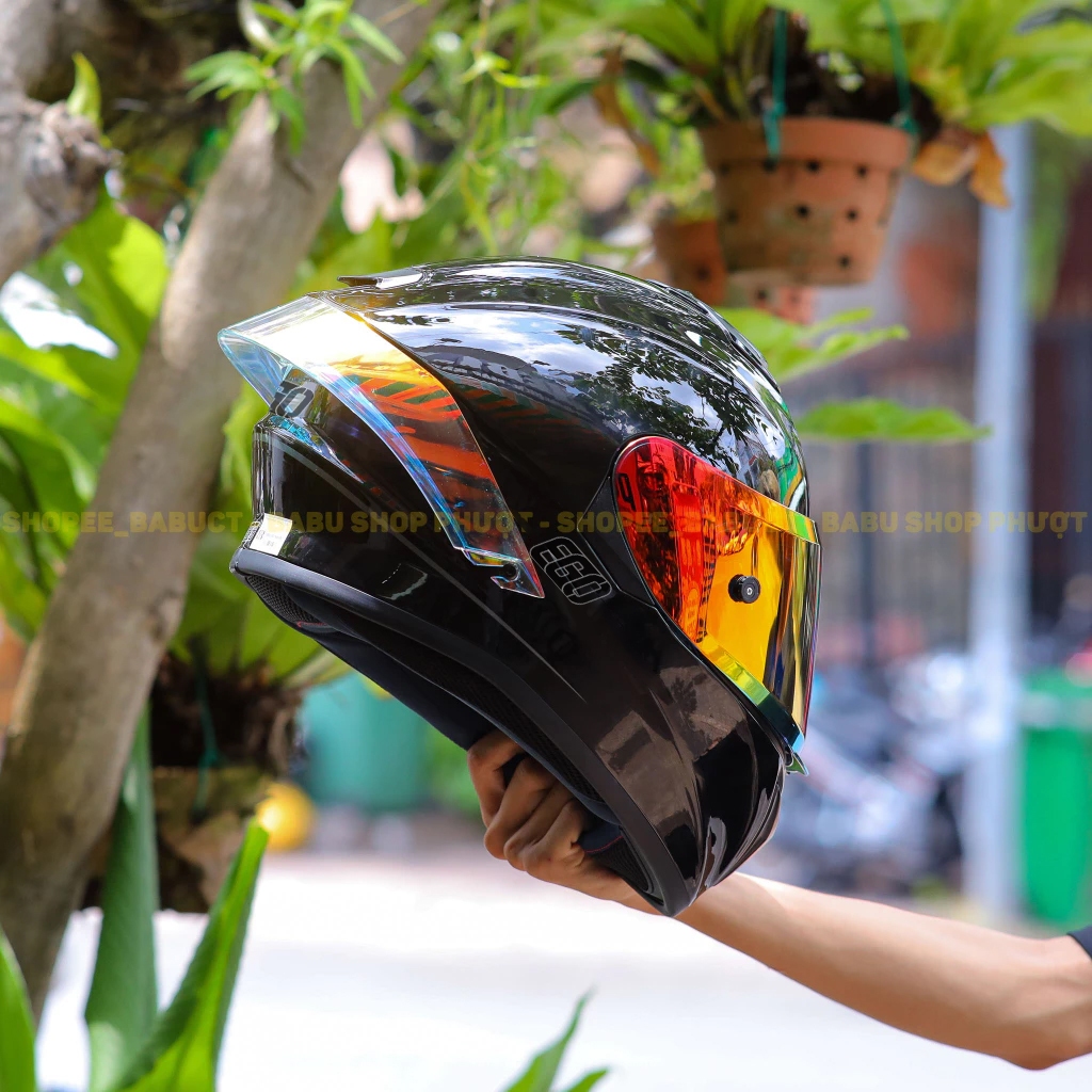 Combo Mũ Fullface 2 Kính EGO E81 Kèm Kính Revo Đỏ Và Đuôi Gió GPRR ...