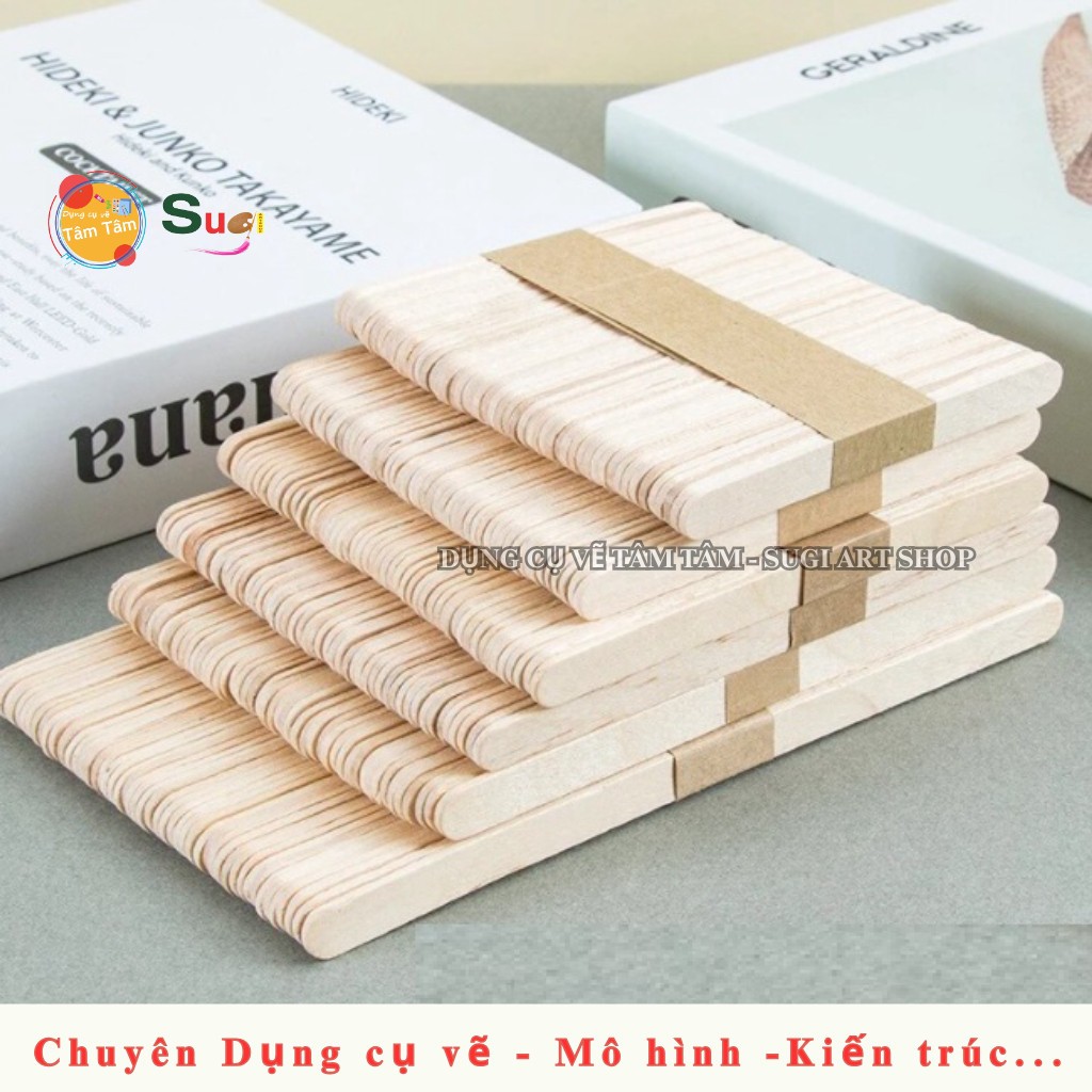 [ TÂM TÂM ]-Que Kem Gỗ Làm Mô Hình Handmade các size 6.5cm,9.3cm,11.5cm ...