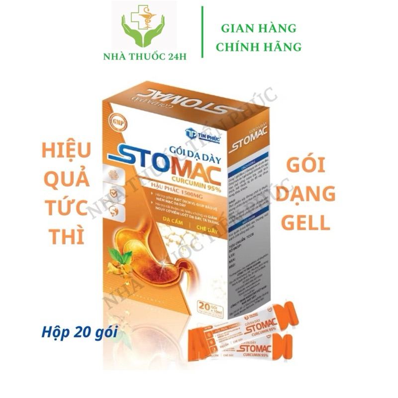 Gói Hỗ Trợ Giảm Đau Dạ Dày Tức Thì, Đau Rát Bao Tử STOMAC Hộp 20 gói ...