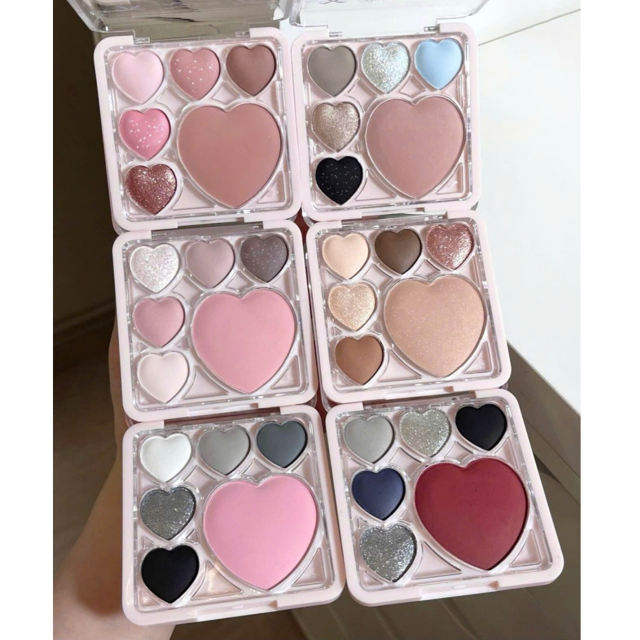 Bảng Phấn Mắt Má Hồng 6 ô GOGO TALES Sweetish Trái Tim GT747 ...