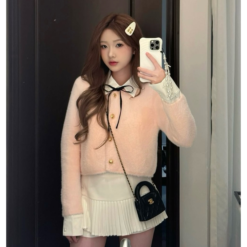 ÁO LEN LÔNG XÙ LISA LOVE HỒNG TI NGOAN (NEWTAG) | Shopee Việt Nam