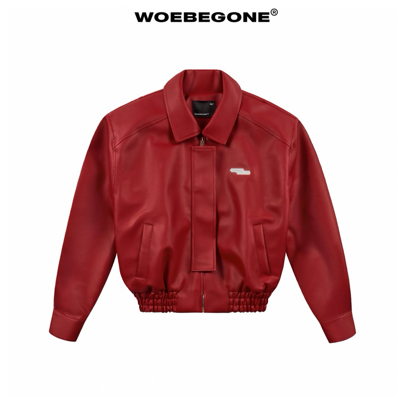 Áo khoác da WOEBEGONE "Ww Bloody Leather Jacket" da PU cao cấp | Shopee ...