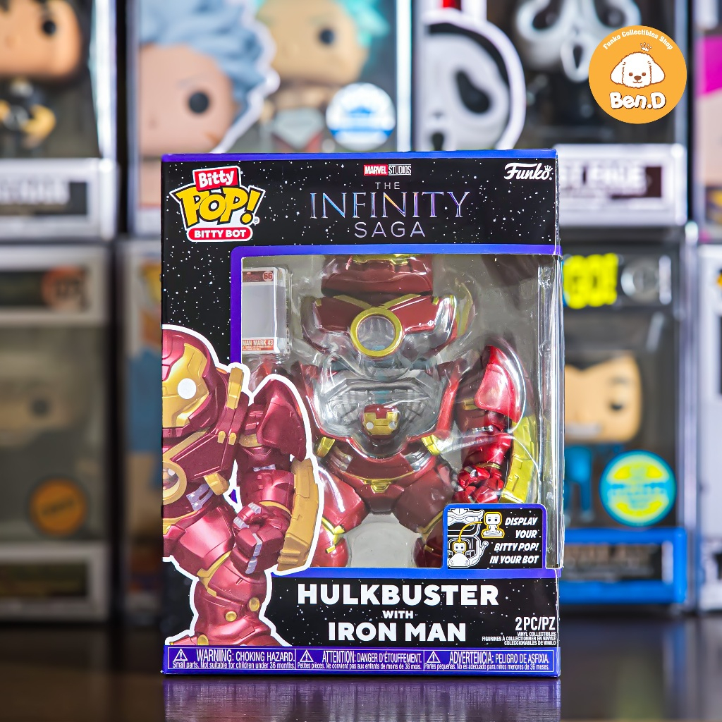 Funko POP! Marvel: Bitty BOT Hulkbuster with Iron Man | Shopee Việt Nam