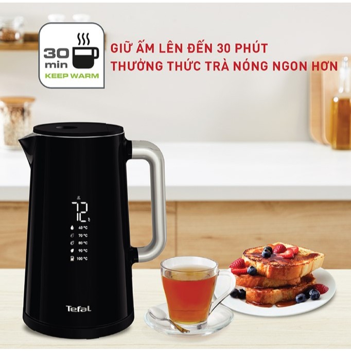 Bình đun siêu tốc hiển thị nhiệt độ Tefal Smart&Light 1.7L - 1800W ...