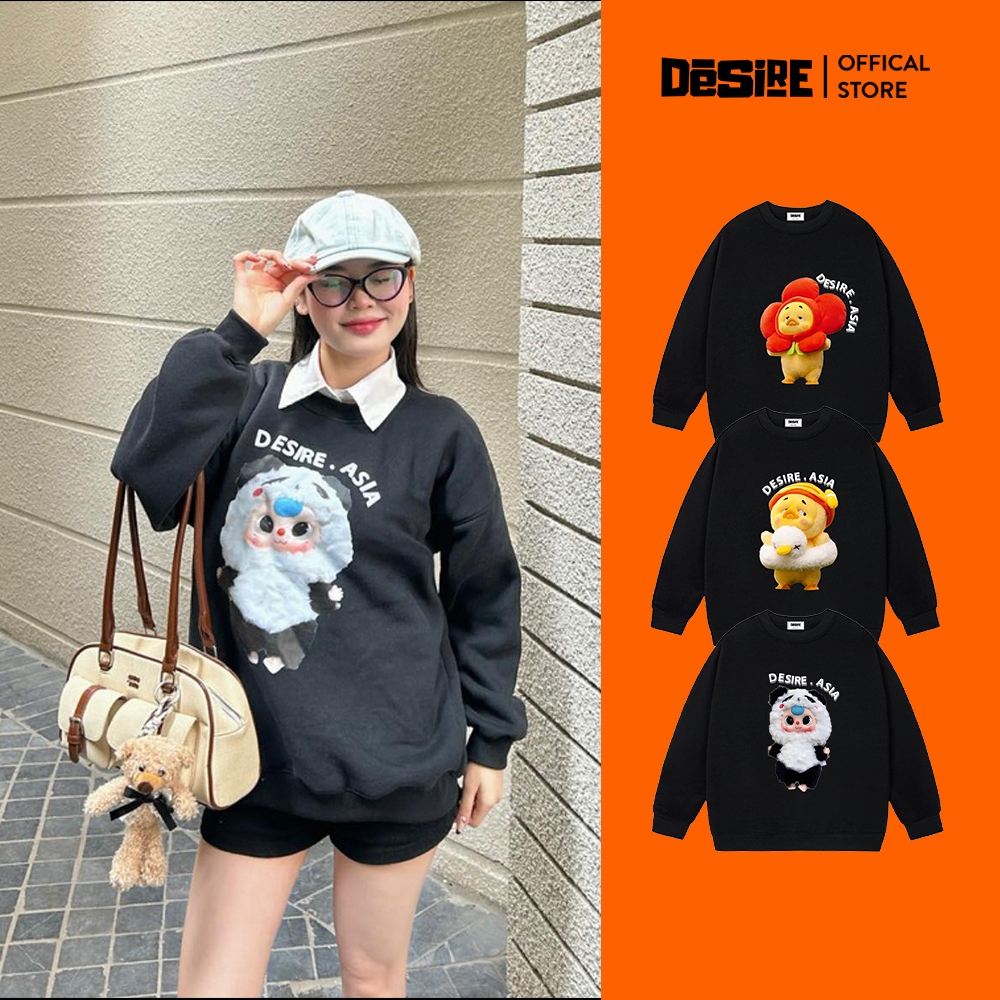 SW08 Áo Sweater Desire Nỉ Bông Hình Baby Three, Vịt Upset Duck Form ...