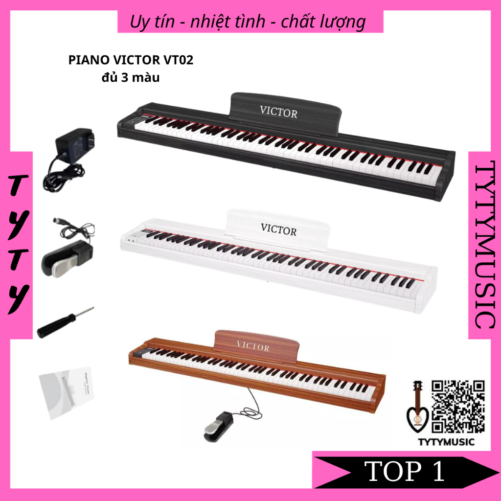 [Xả Kho] Piano Victor VT02 đủ 88 phím - Piano điện 88 phím tốt nhất tầm giá | Shopee Việt Nam
