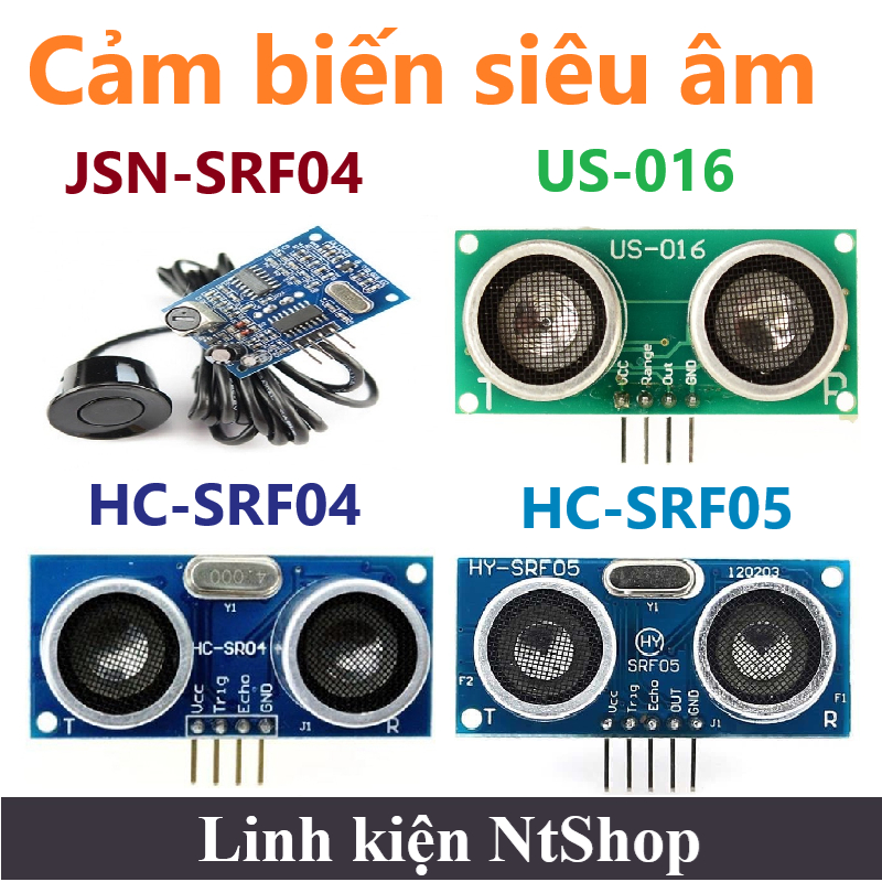 Cảm biến siêu âm SRF04 / SRF05 / US-016 / JSN-SRF04 đo khoảng cách ...