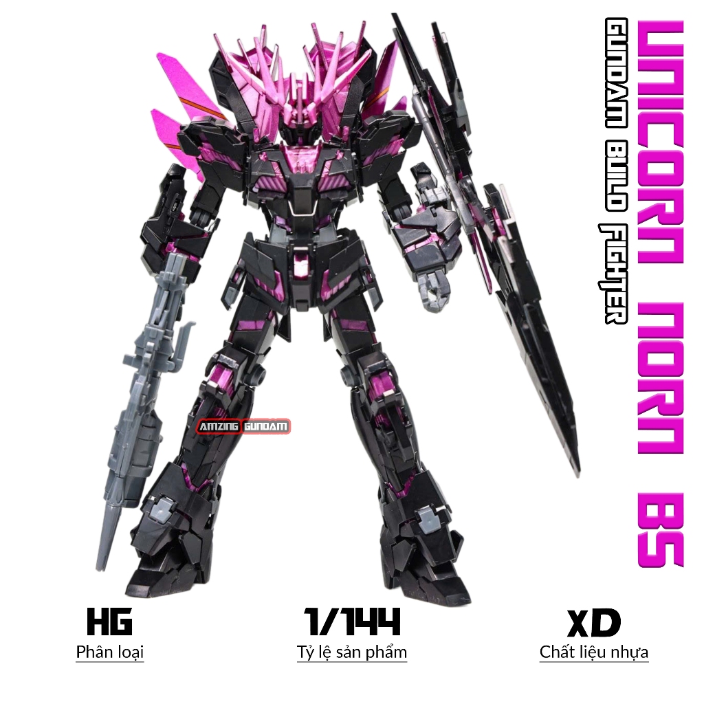 Mô hình HG Unicorn Banshee 02 Norn, 1/144 Mecha Fighter, Đồ chơi lắp ...