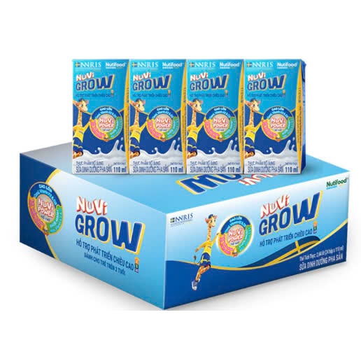 Thùng Sữa Nutifood Nuvi Grow 110ml (lốc 4 hộp) | Shopee Việt Nam