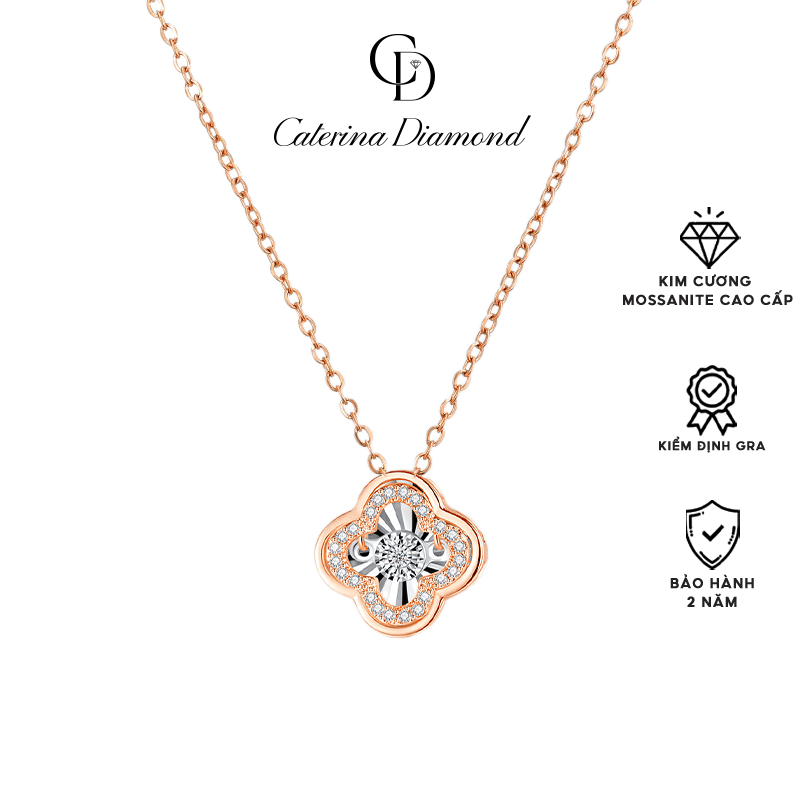 Dây chuyền nữ Caterina Diamond Necklace Rose Gold Diamond Set Chain ...
