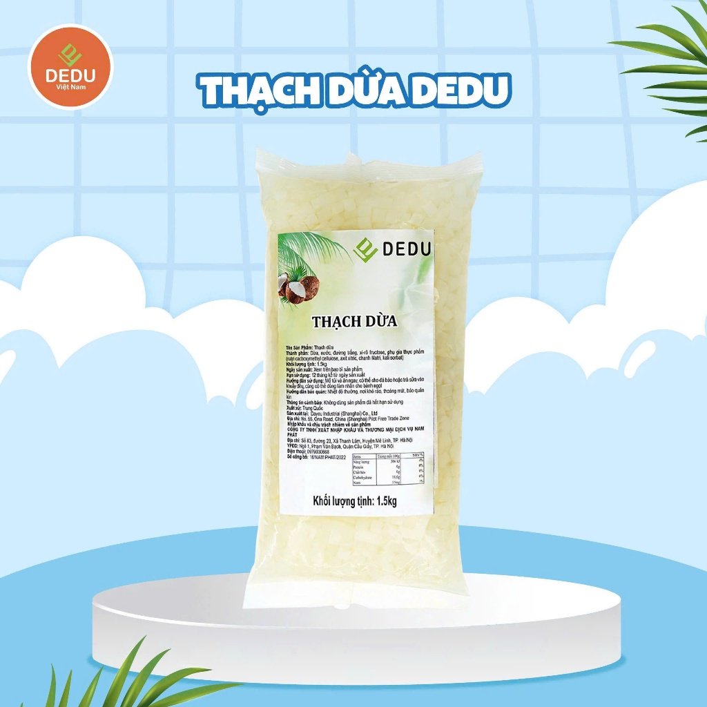 Thạch dừa túi dedu 1,5kg ... | Shopee Việt Nam