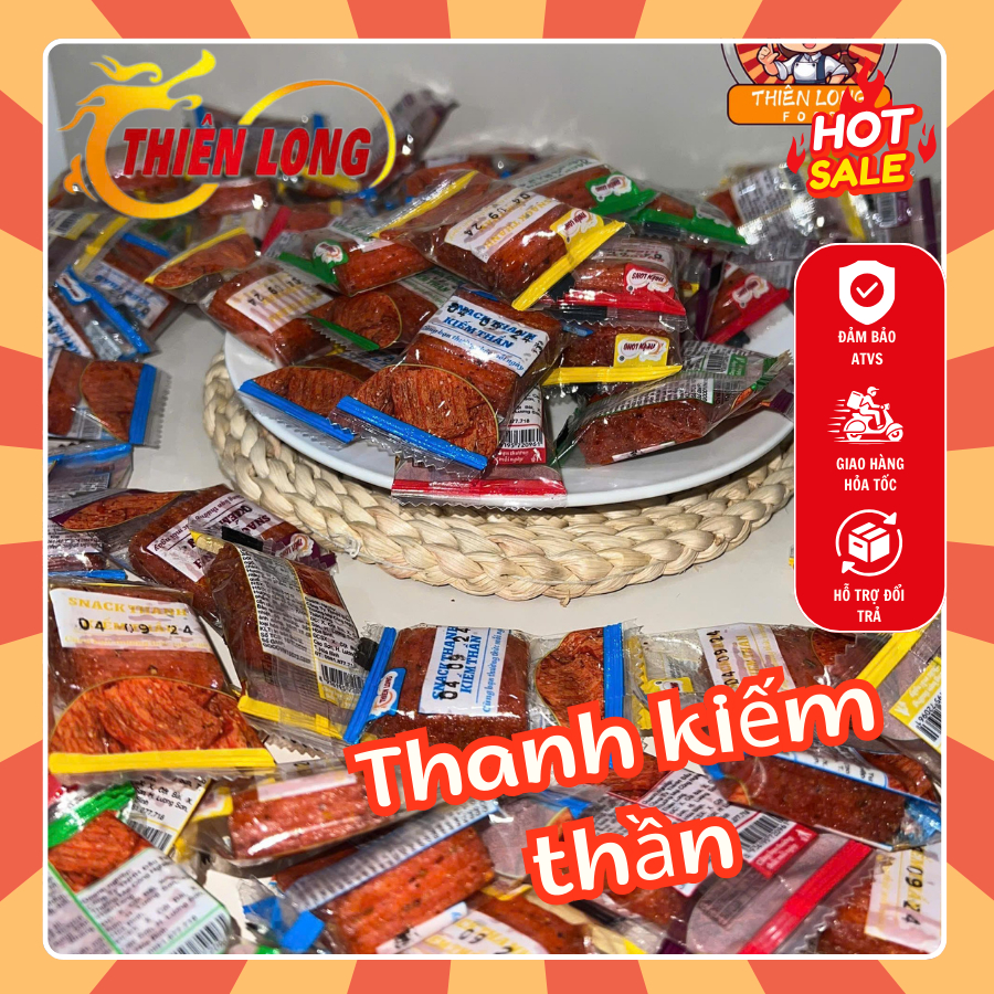 Ăn Vặt Thiên Long Snack Thanh Kiếm Thần Đồ Ăn Vặt Cay Cay Tê Tê (gói 7g ...