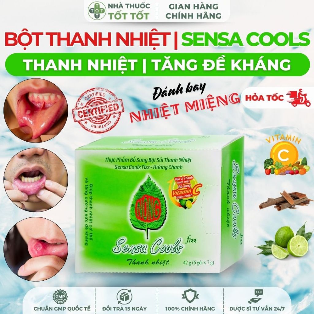 Bột Sủi Thanh Nhiệt Sensa Cools – Giảm Nhiệt Miệng, Thanh Lọc Cơ Thể ...