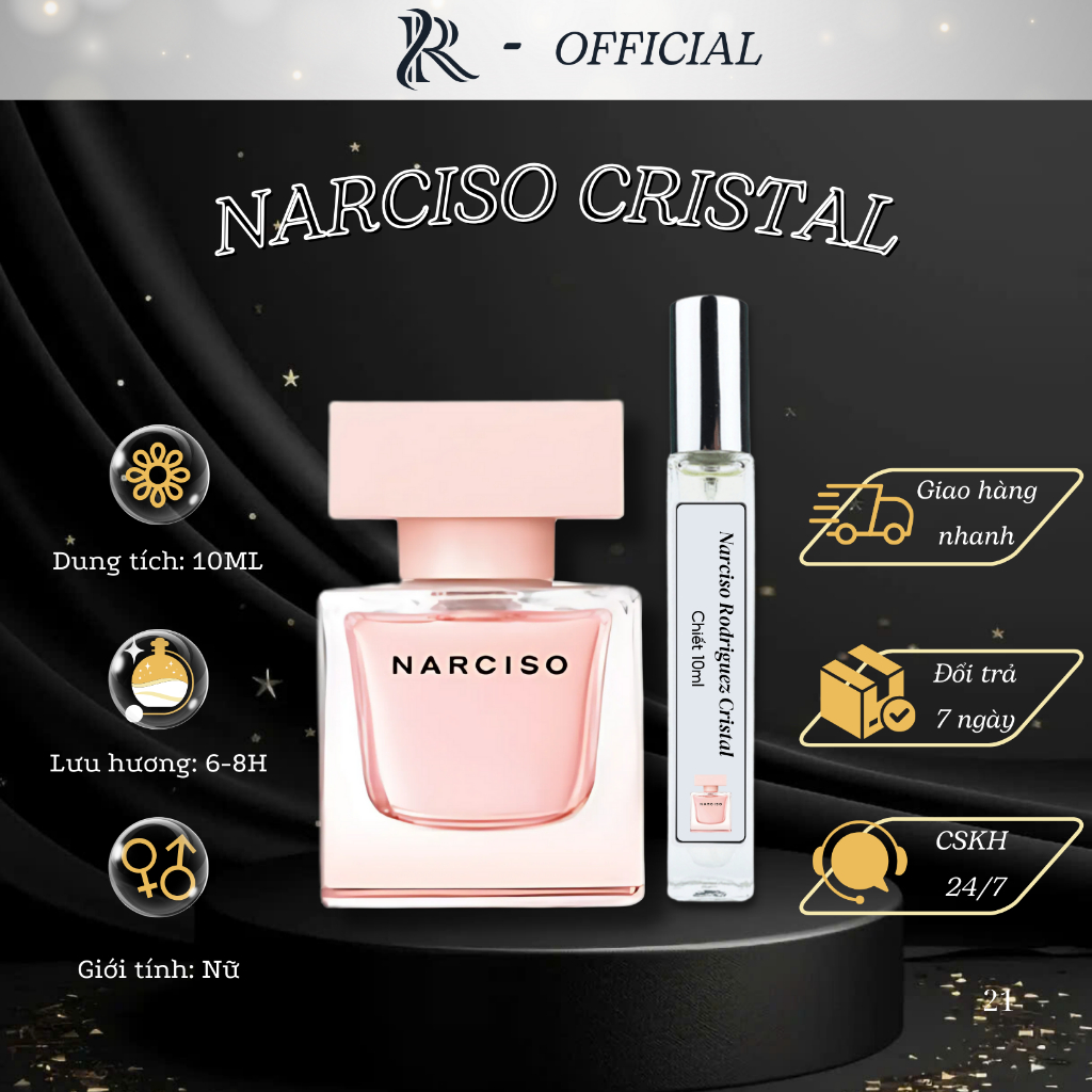 Nước Hoa Nữ - NARCISO CRISTAL edp, chính hãng chiết 10ml | Shopee Việt Nam