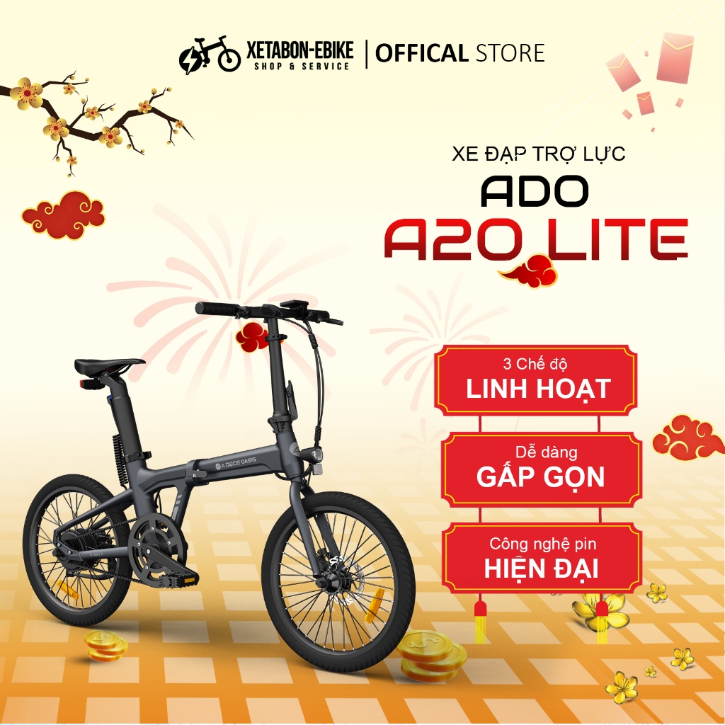 Xe Đạp Điện Trợ Lực ADO A20 Lite - Gấp Gọn - Bền bỉ - Tiện lợi Hàng chính hãng Bảo hành 1 đổi 1 ...