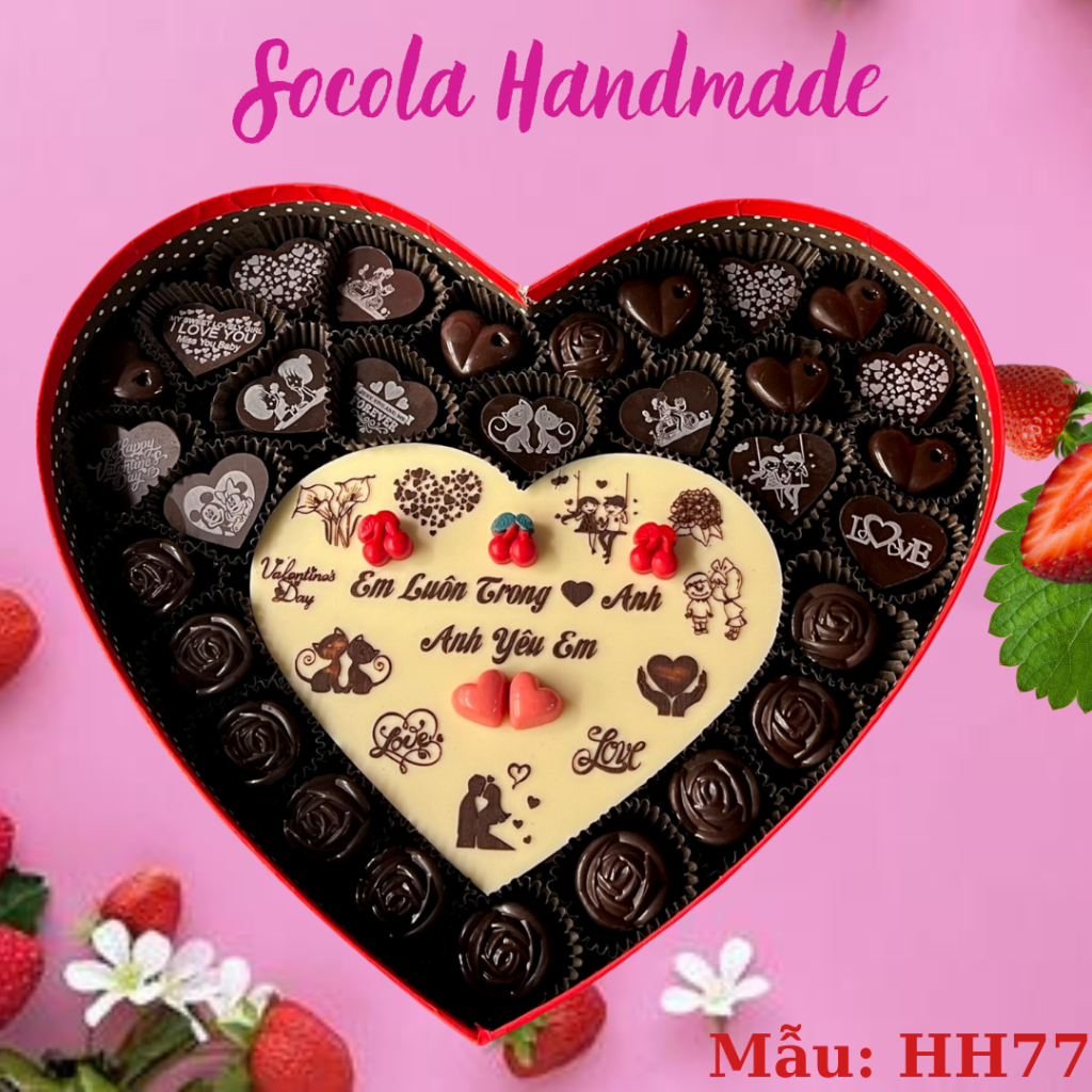 [SOCOLA HANDMADE] Socola ngon cao cấp, quà tặng valentine Mẫu HH77 ...