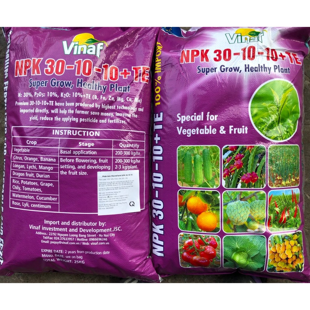 1 Kg Phân bón NPK 30-10-10+TE bón gốc bổ sung vi lượng | Shopee Việt Nam