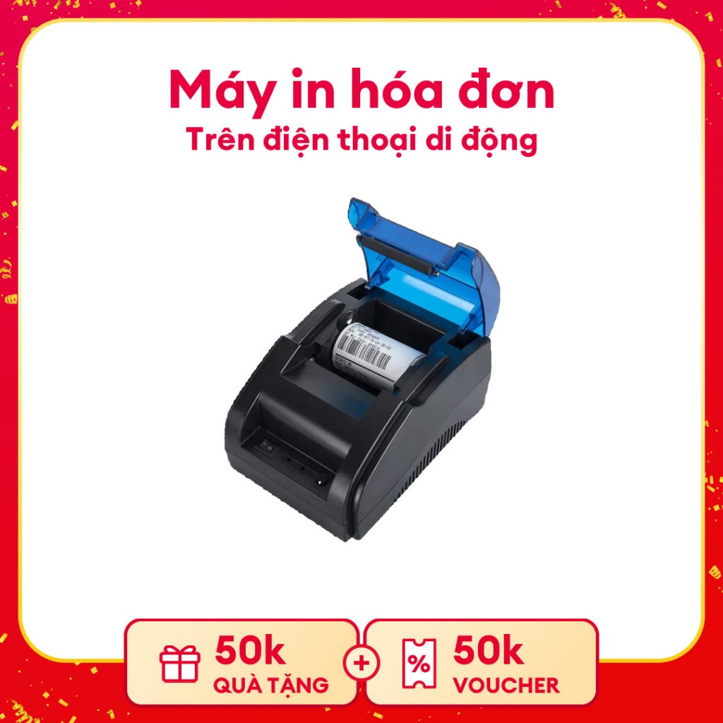 Máy in hoá đơn, bill siêu nhanh khổ 57 58 (bluetooth + usb) - POS58 ...
