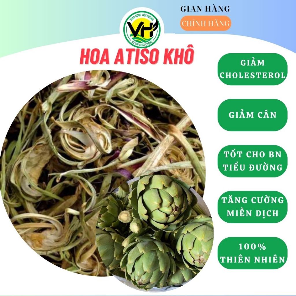 500g Bông Atiso Xanh khô nguyên chất loại 1, giảm cholesterol, tốt cho ...