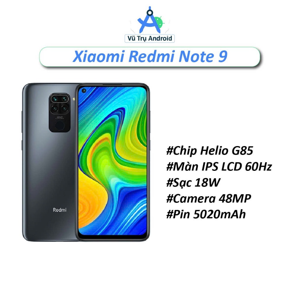 Điện thoại Xiaomi Redmi Note 9 rom quốc tế RAM 6/128GB chip Helio G85 ...