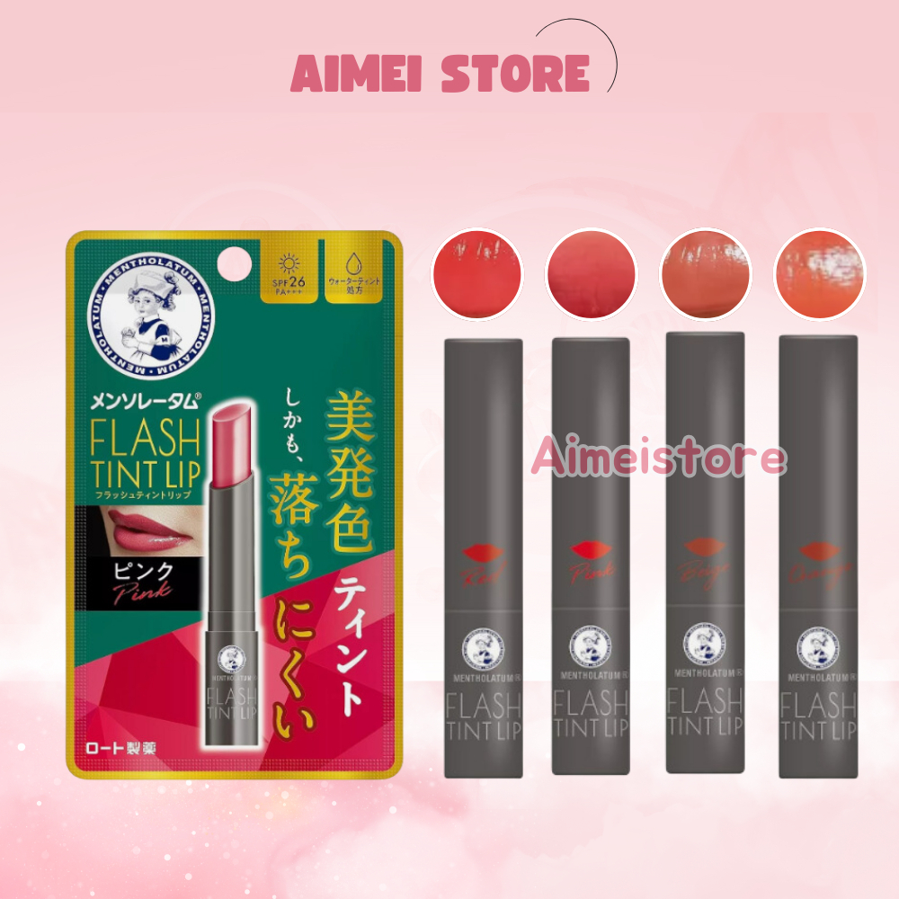 Son Dưỡng Chống Nắng Mentholatum Flash Tint Lip Uv Cut SPF 26 PA+++ | Shopee Việt Nam