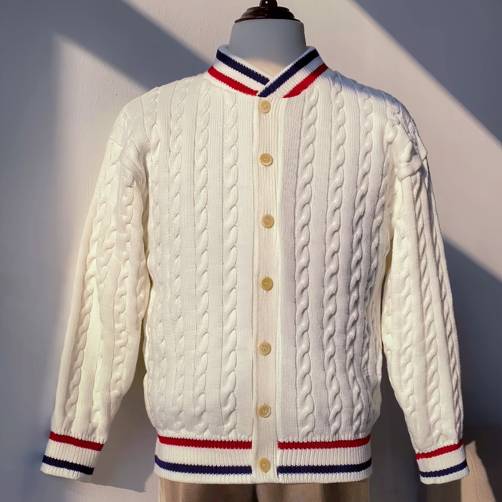 Áo Bomber Cable-Knit Len Dệt Kim Lông Cừu - Local Brand Revvour ...