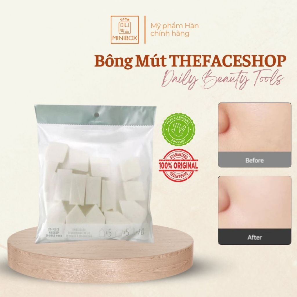 (BILL HÀN) Bông Tán Nền THEFACESHOP Daily Beauty Tools Affordable ...