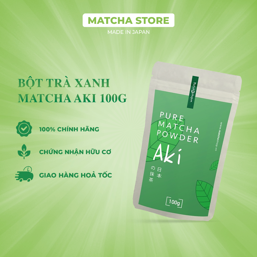 Bột matcha aki 100g, bột matcha aki nhập khẩu Nhật Bản | Shopee Việt Nam
